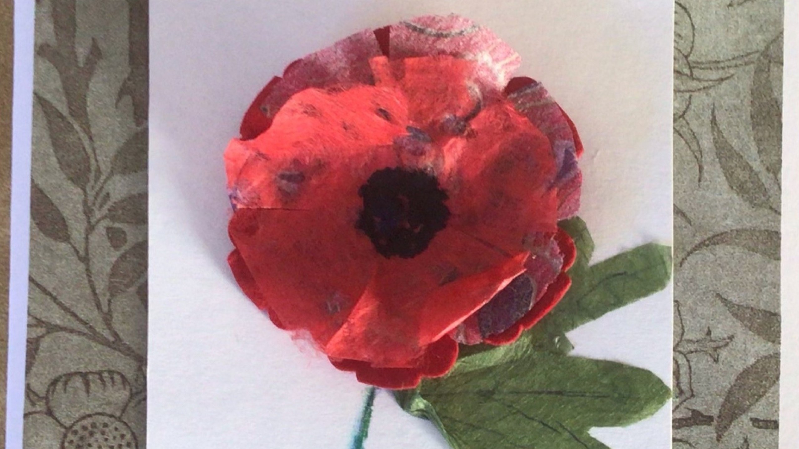 Craft Project Week 11: Poppy Card - Mary Frances Trust