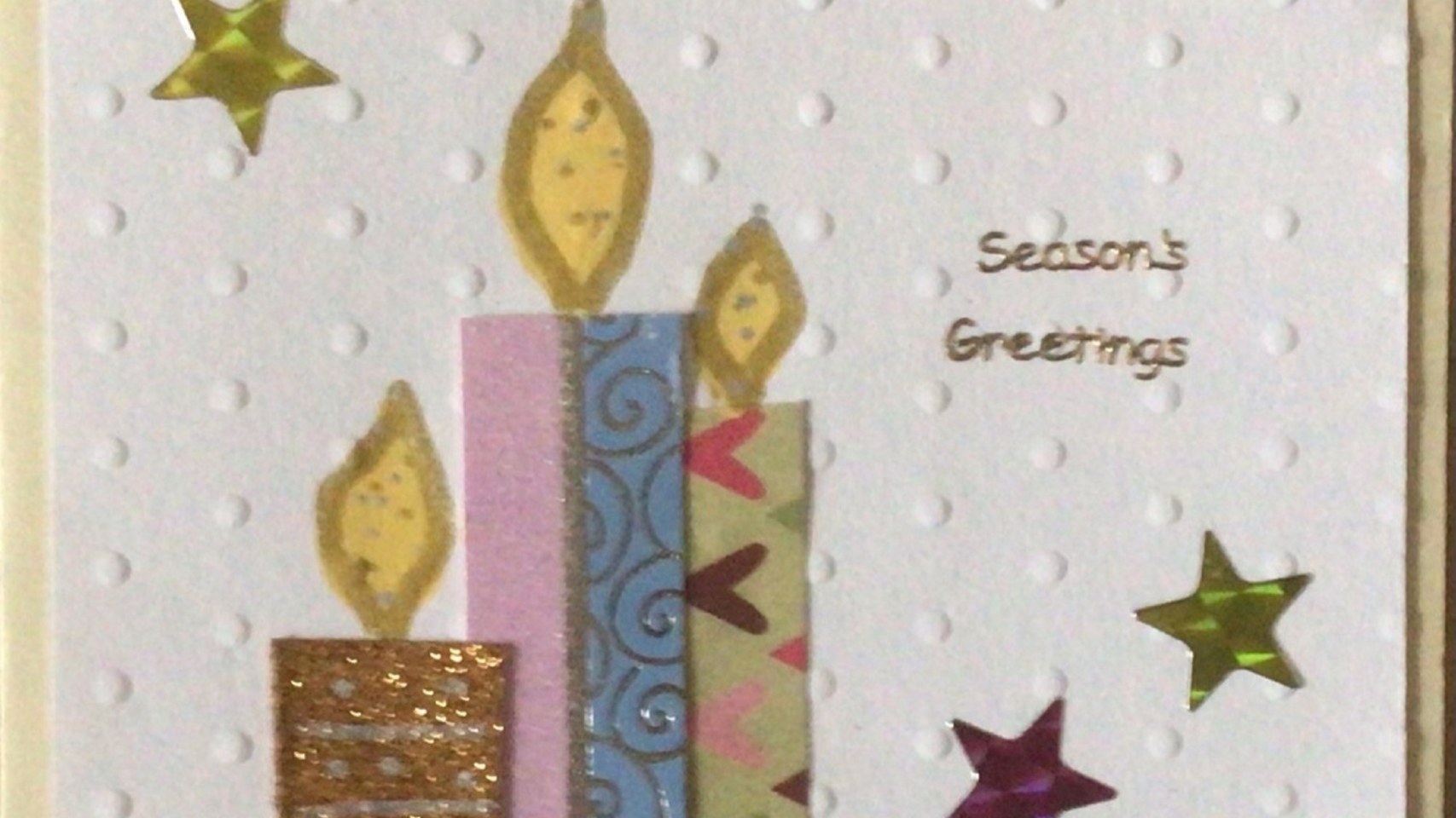 Craft Project Week 13: Festive Candles Card - Mary Frances Trust